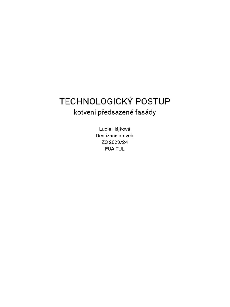 Technologicky Postup | PDF