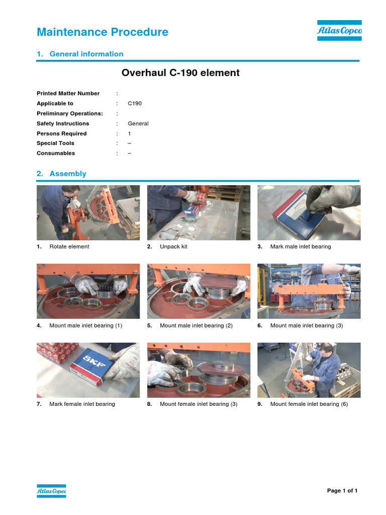 GA 160! - Assembly | PDF | Bearing (Mechanical) | Manufactured Goods