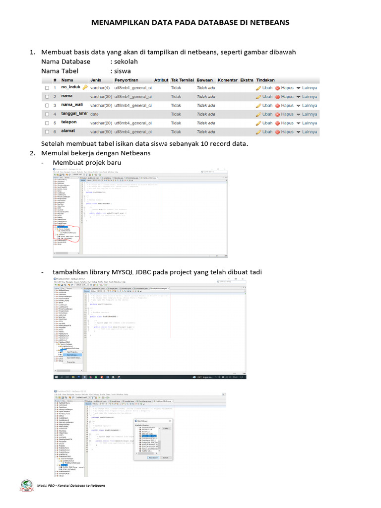 Koneksi Database Ke Netbeans | PDF
