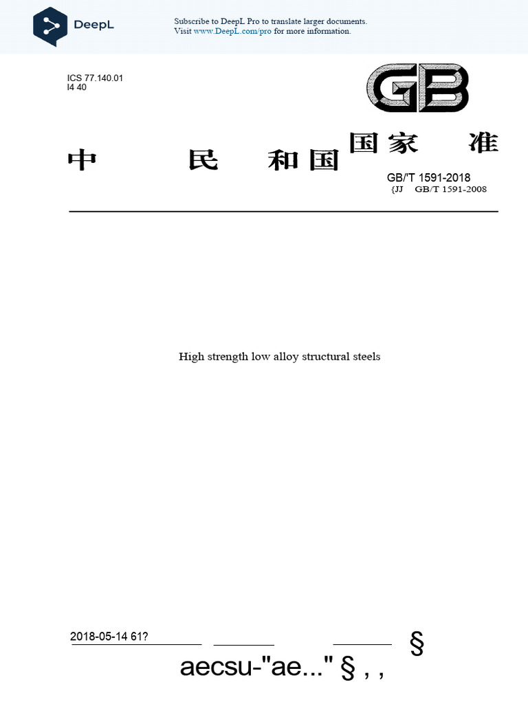 GBT 1591 2018 en | PDF | Steel | Rolling (Metalworking)