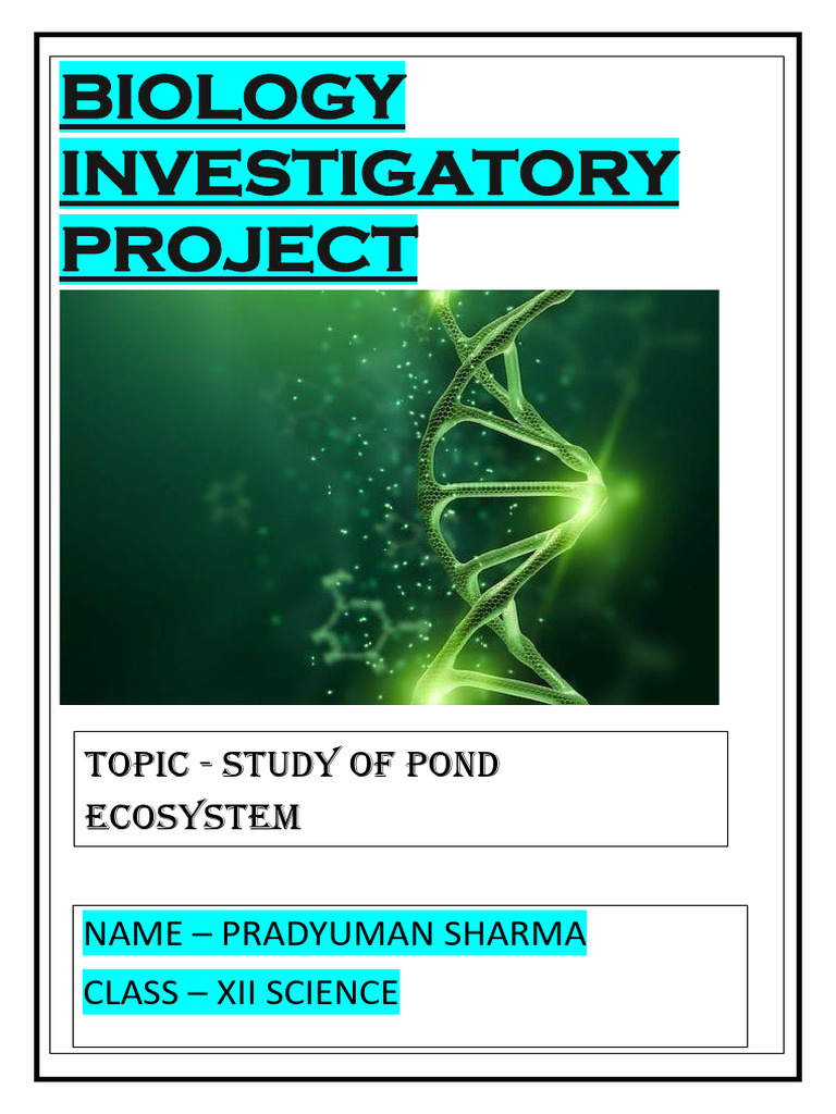 Biology Project | PDF | Pond | Ecosystem