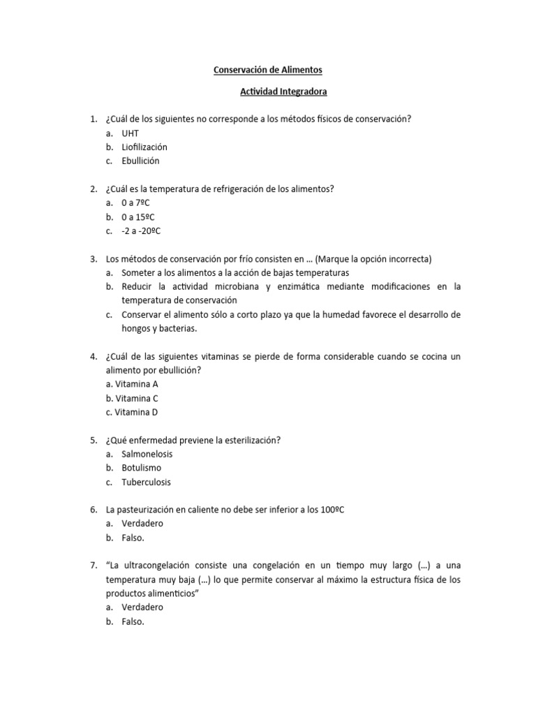 Actividad Integradora | PDF | Alimentos | Comida y bebida Actividad Integradora | PDF | Alimentos | Comida y bebida