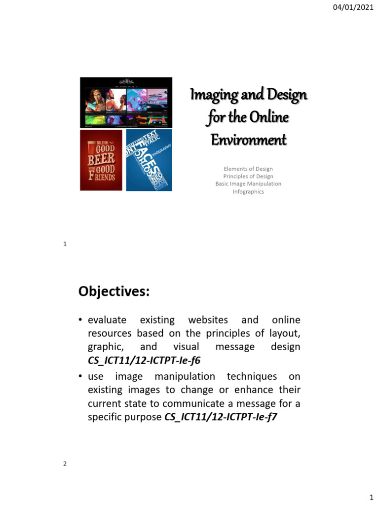 7. IMAGING AND DESIGN FOR THE ONLINE ENVIRONMENT | PDF | Image Editing ...