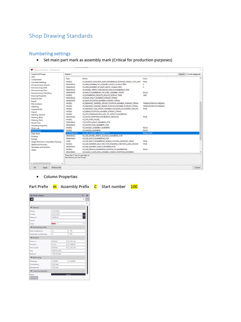 Shop Drawing Standards for Steel Fabrication | PDF