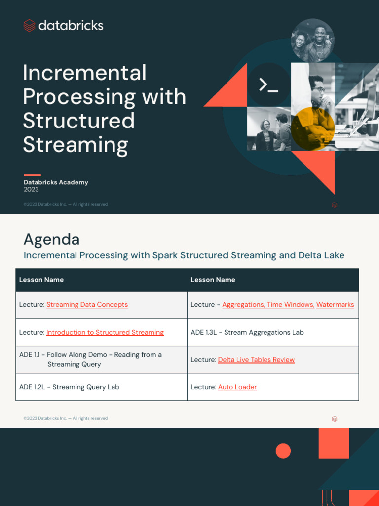 Ade Mod 1 Incremental Processing With Spark Structured Streaming | PDF | Apache Spark | Json