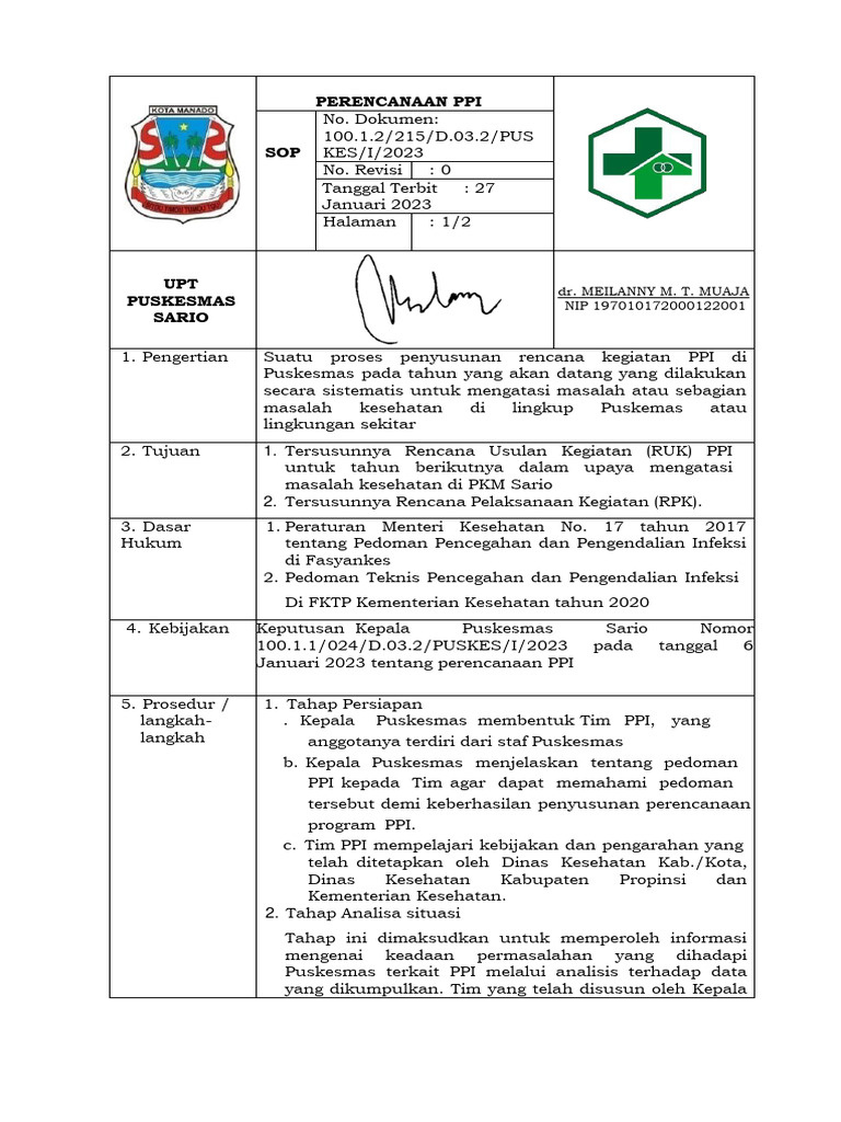 R.5.5.1.a.1 SOP Perencanaan PPI | PDF | Pengembangan Diri