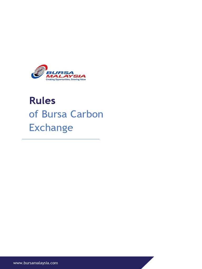 Rules_of_Bursa_Carbon_Exchange_V1.2 | PDF | Indemnity | Greenhouse Gas