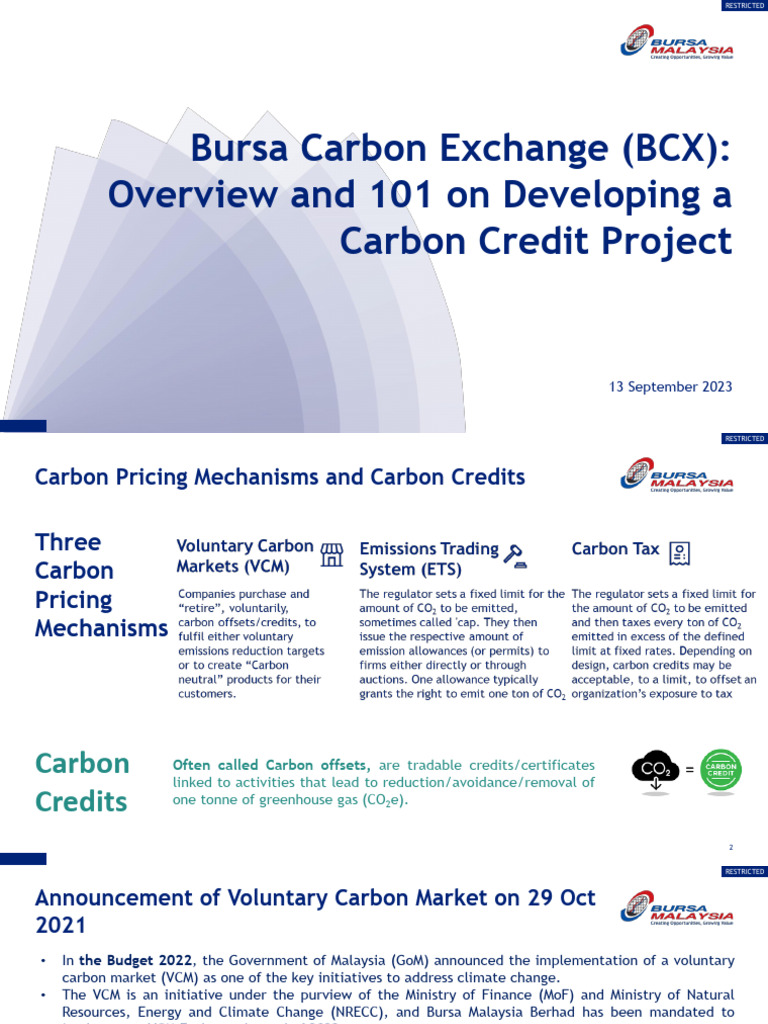 BCX - Why It Matters and 101 On Developing A Carbon Credit Project ...