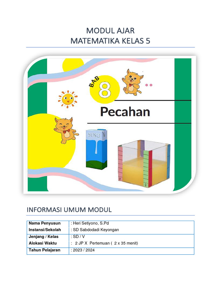 MODUL AJAR Matematika Numerasi | PDF | Seni