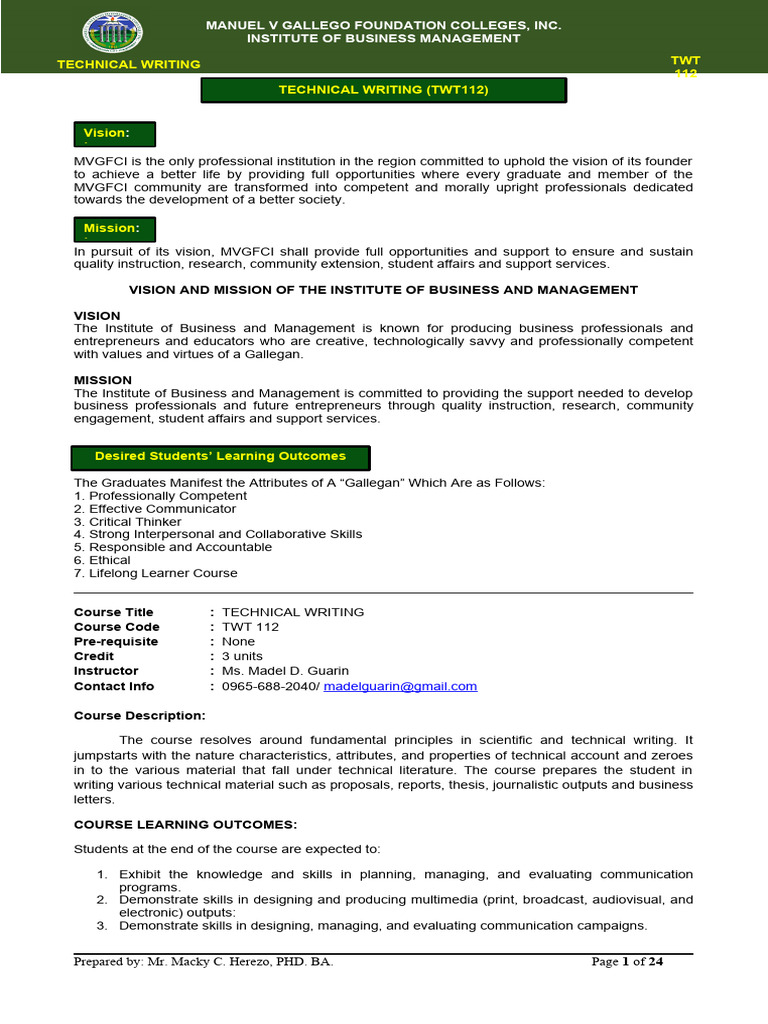 Module Technical Writing | PDF | Academic Dishonesty | Technical Communication