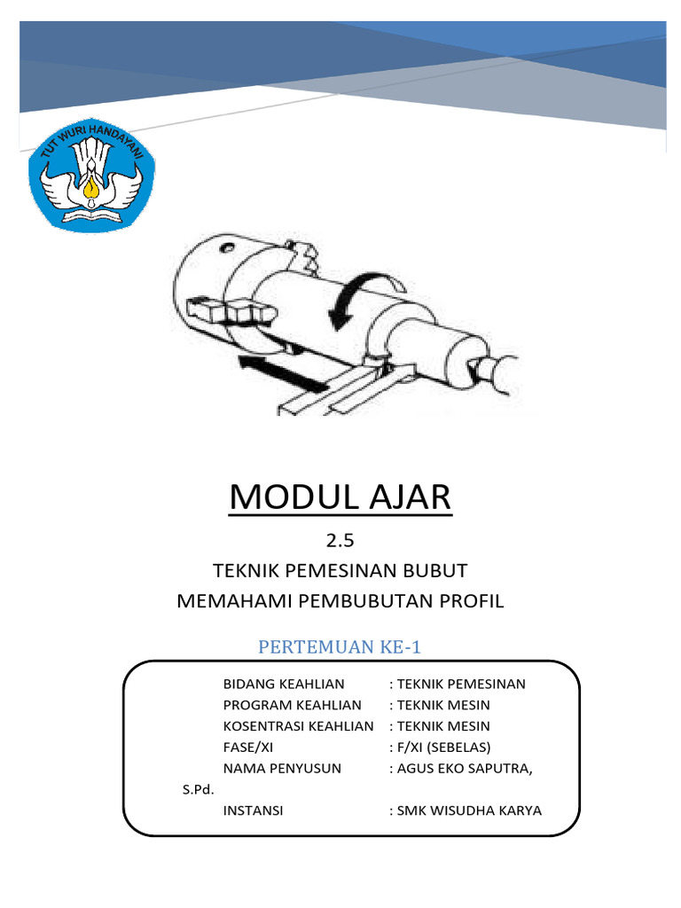 Modul Ajar Bubut Fase F Xii | PDF