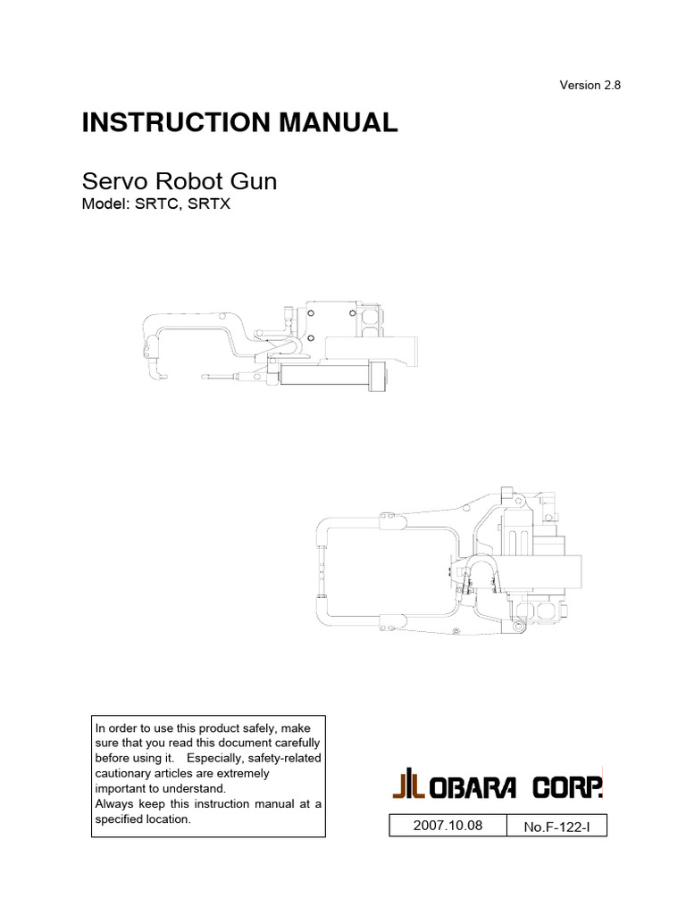 Servo Gun v2.8 (Eng) Obara | PDF | Gear | Electric Motor
