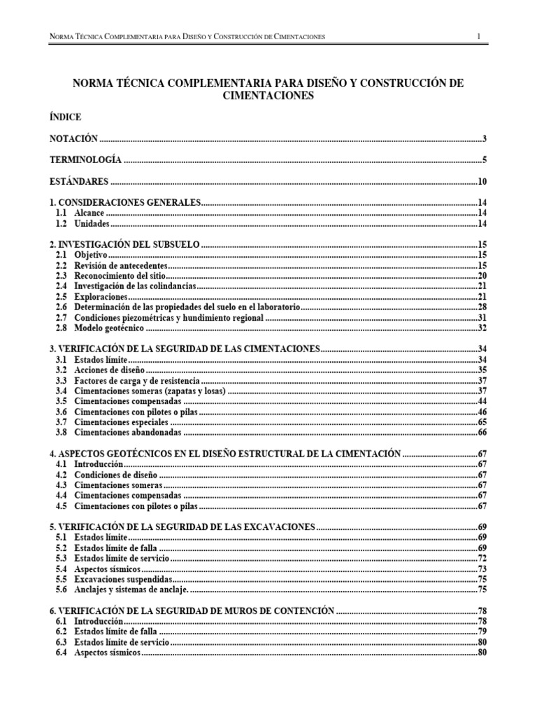 NTC CDMX 2023 Cimentaciones | PDF | Resistencia de materiales | Fundación (Ingeniería)
