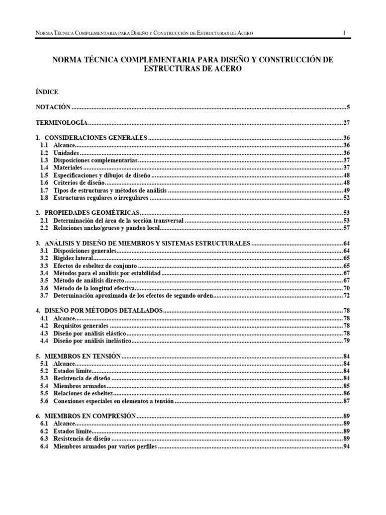 NTC CDMX 2023 Acero | PDF | Pandeo | Viga (Estructura)