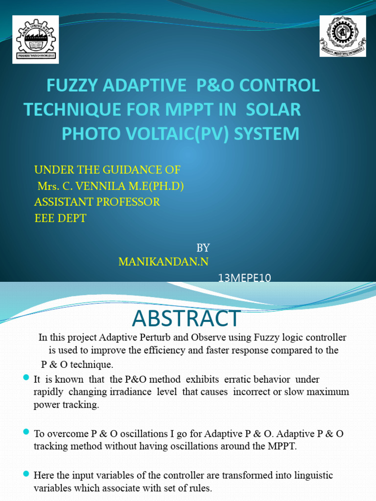 Mani Final Review - PPTM | PDF | Fuzzy Logic | Electrical Engineering