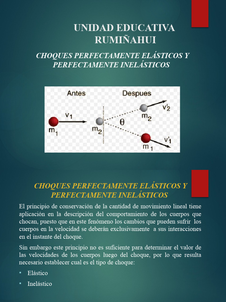 Choques Perfectamente Elásticos y Perfectamente Inelásticos | PDF ...