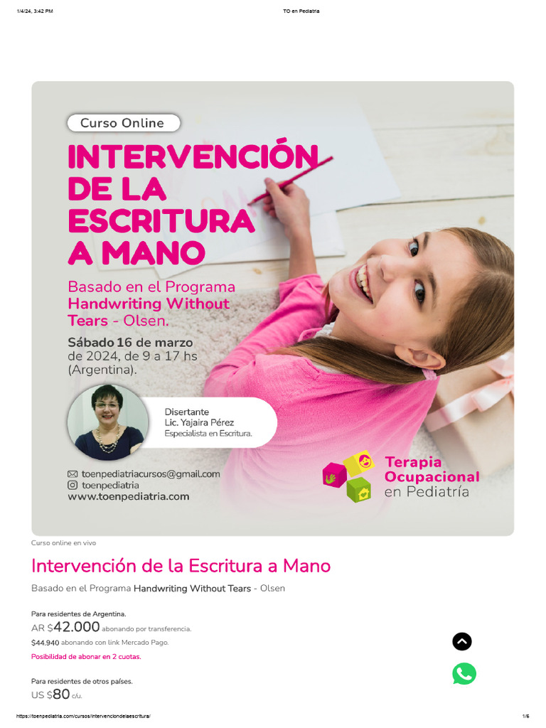 Intervención de La Escritura A Mano | PDF | Aprendizaje | Comunicación ...