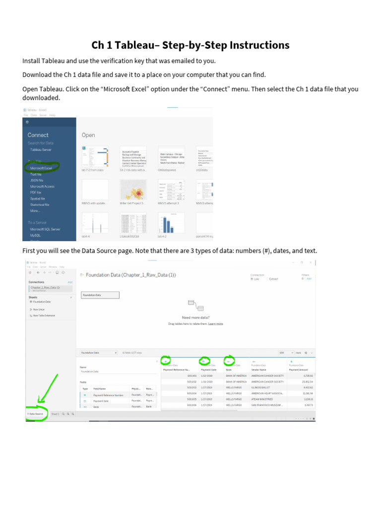 Tableau Chapter 1: Step-by-Step Guide | PDF | Icon (Computing ...