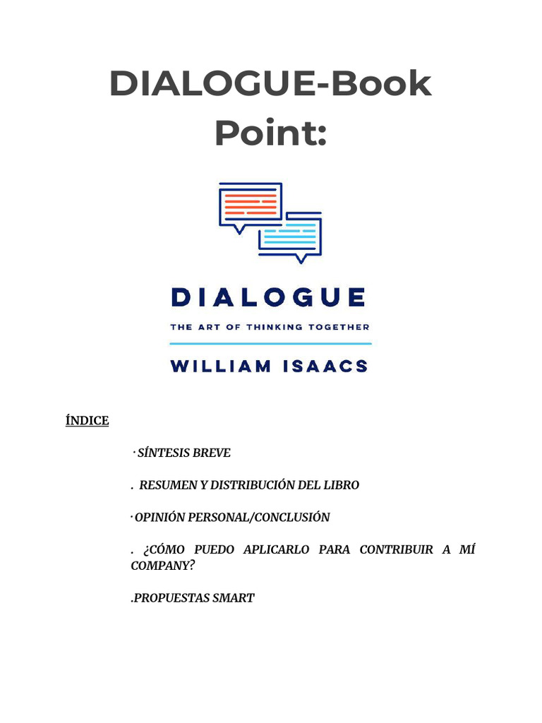 El arte del diálogo según William Isaacs | PDF | Pensamiento | Memoria