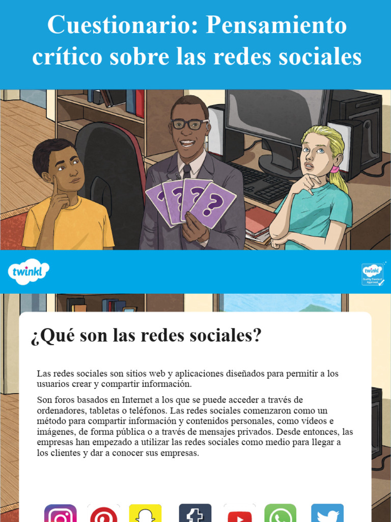 Es T 1664222109 Cuestionario Pensamiento Critico Sobre Las Redes Sociales Ver 3 | PDF | Servicio ...