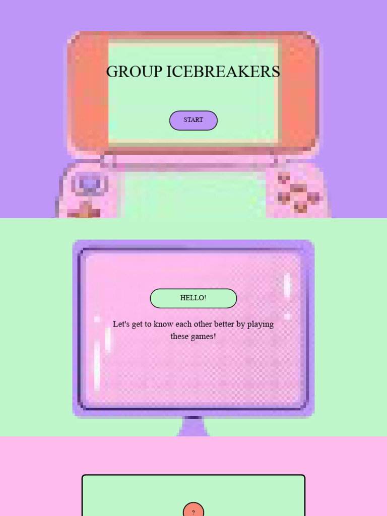 Purple and Green Modern Colorful Group Icebreakers Game Presentation | PDF
