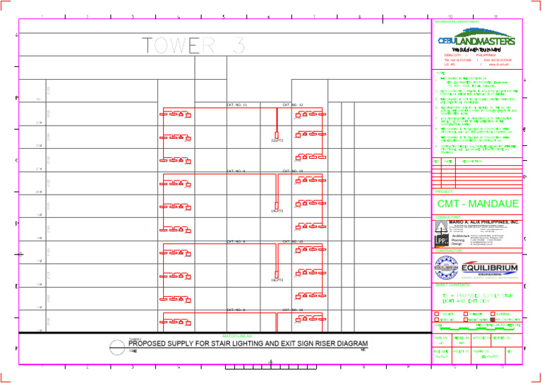 Ee 04 - Stair Lighting and Exit Sign Riser Diagram Supply (009C) | PDF
