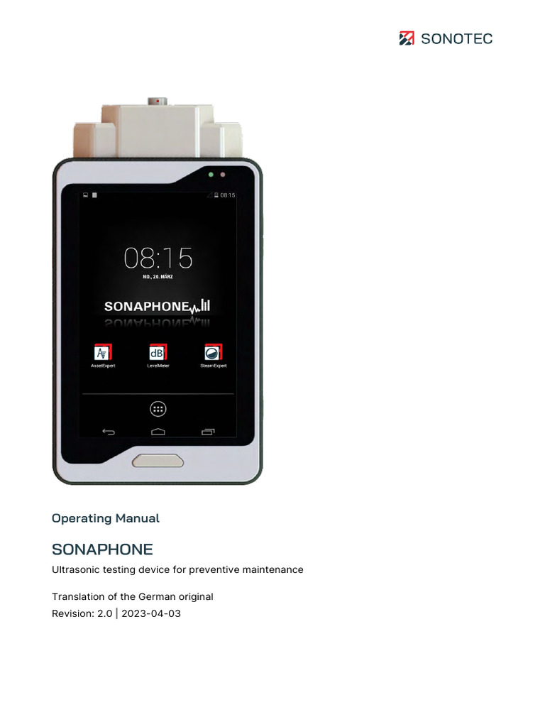 Om Sonaphone en Sonotec | PDF | Safety | Ultrasound