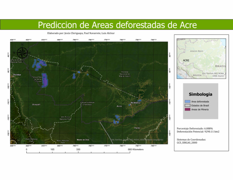 Mapa de Prediccion de Areas Deforestadas 3 | PDF
