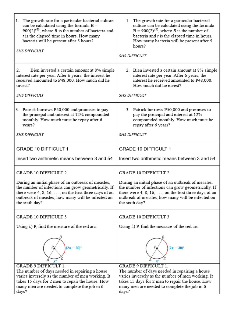 Difficult Qa | PDF | Interest | Bacteria