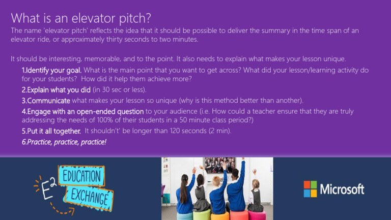 Elevator Pitch | PDF
