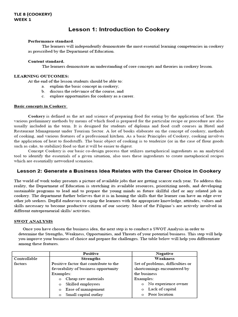 Cookery 8 Handouts | PDF | Cookware And Bakeware | Kitchen Utensil