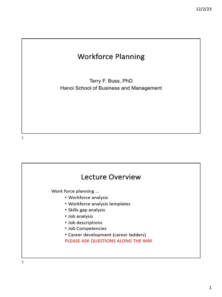 Workforce Planning | PDF | Competence (Human Resources) | Business