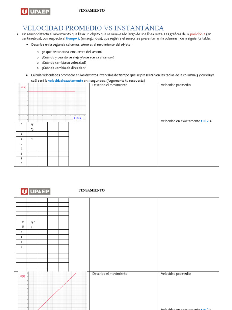 Velocidad Promedio Instantánea | PDF | Velocidad | Tangente