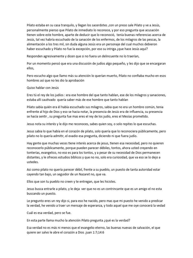Pilato y la Búsqueda de la Verdad | PDF | Jesús | Poncio Pilato