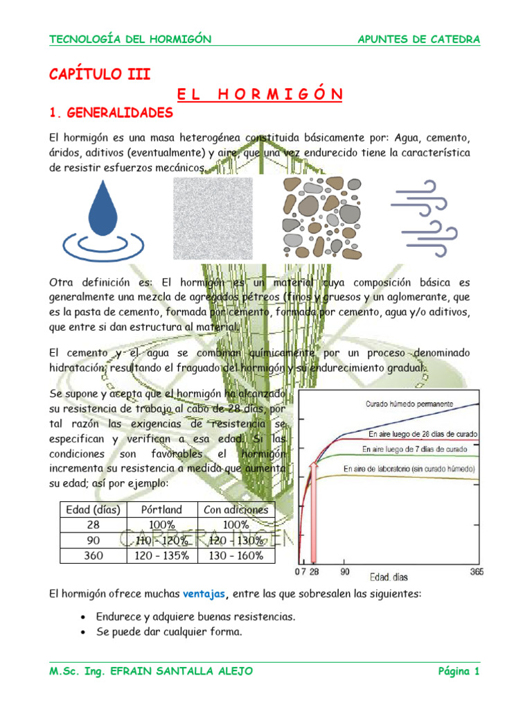 Capitulo III IV | PDF | Hormigón | Cemento