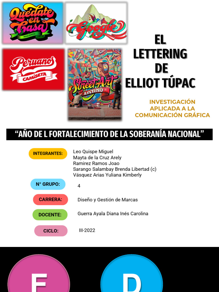 Lettering de Elliot Tupac - g4 | PDF | Perú | Lima