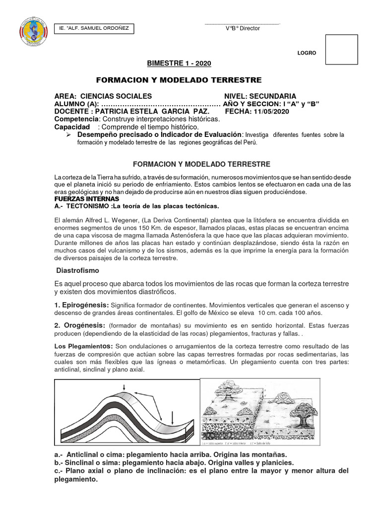 9 Formacion y Modelado Terrestre | PDF | Meteorización | Placas tectónicas