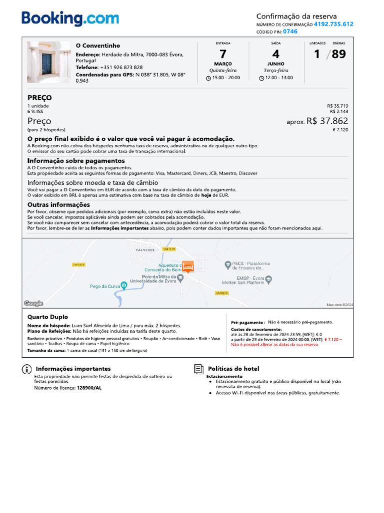 Reserva Booking | PDF