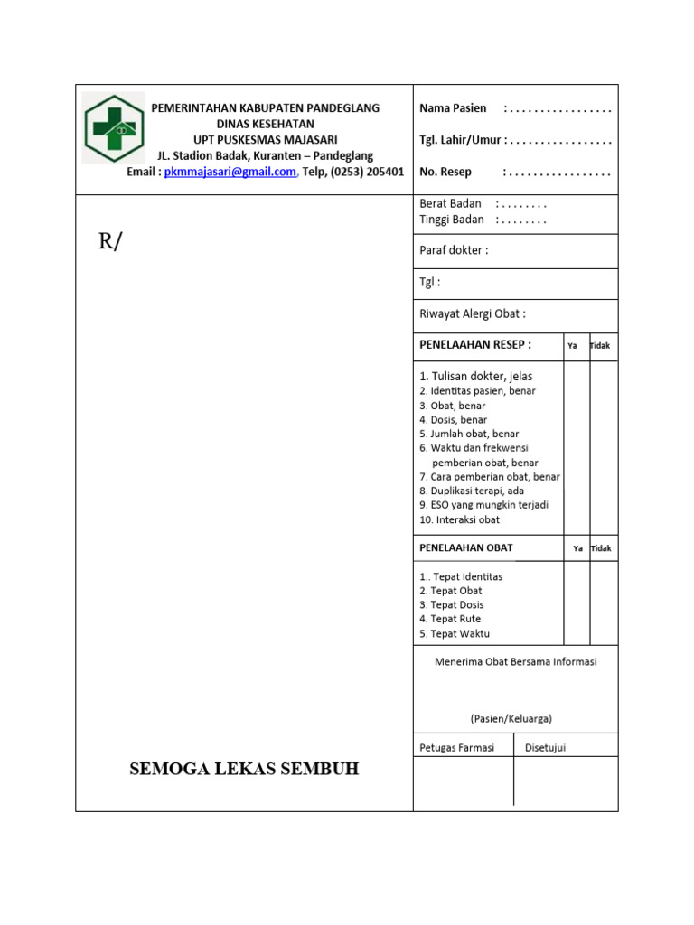 Format Resep | PDF | Pengembangan Diri | Kesehatan Holistik
