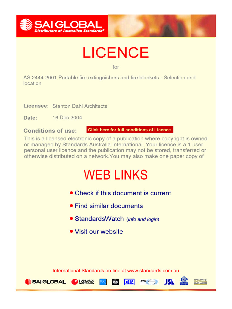 AS 2444-2001 Extinguishers | PDF | Hazards | Combustion