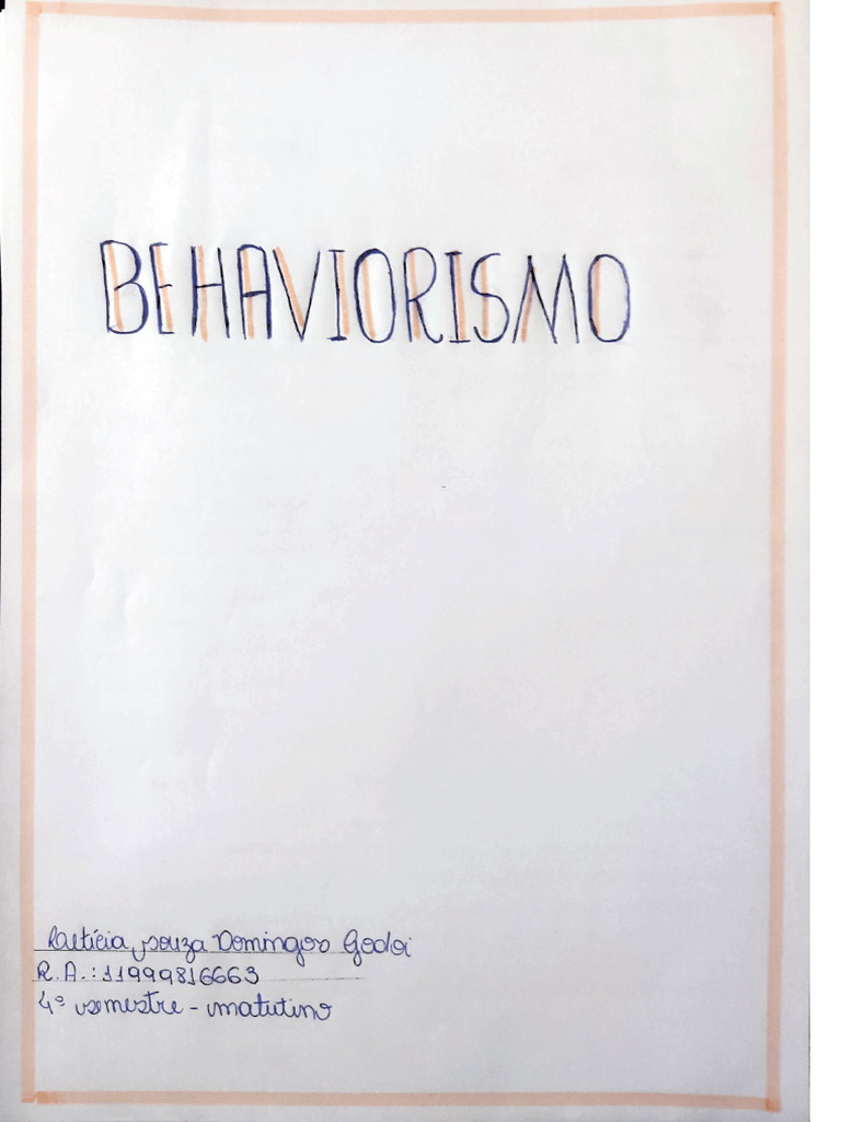Mapas Conceituais, BEHAVIORISMO | PDF