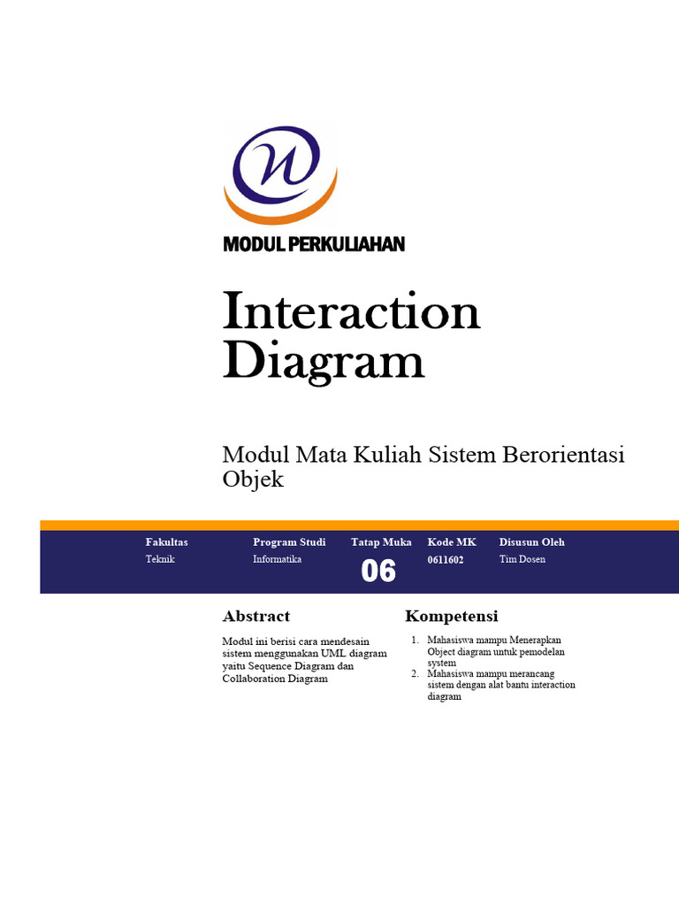Diagram Interaksi UML untuk Sistem Objek | PDF