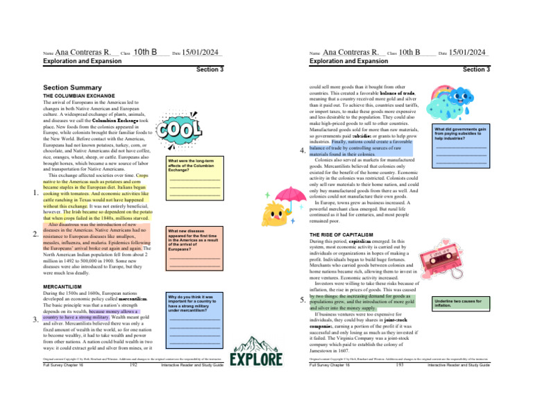 The Columbian Exchange | PDF | Mercantilism | Tariff