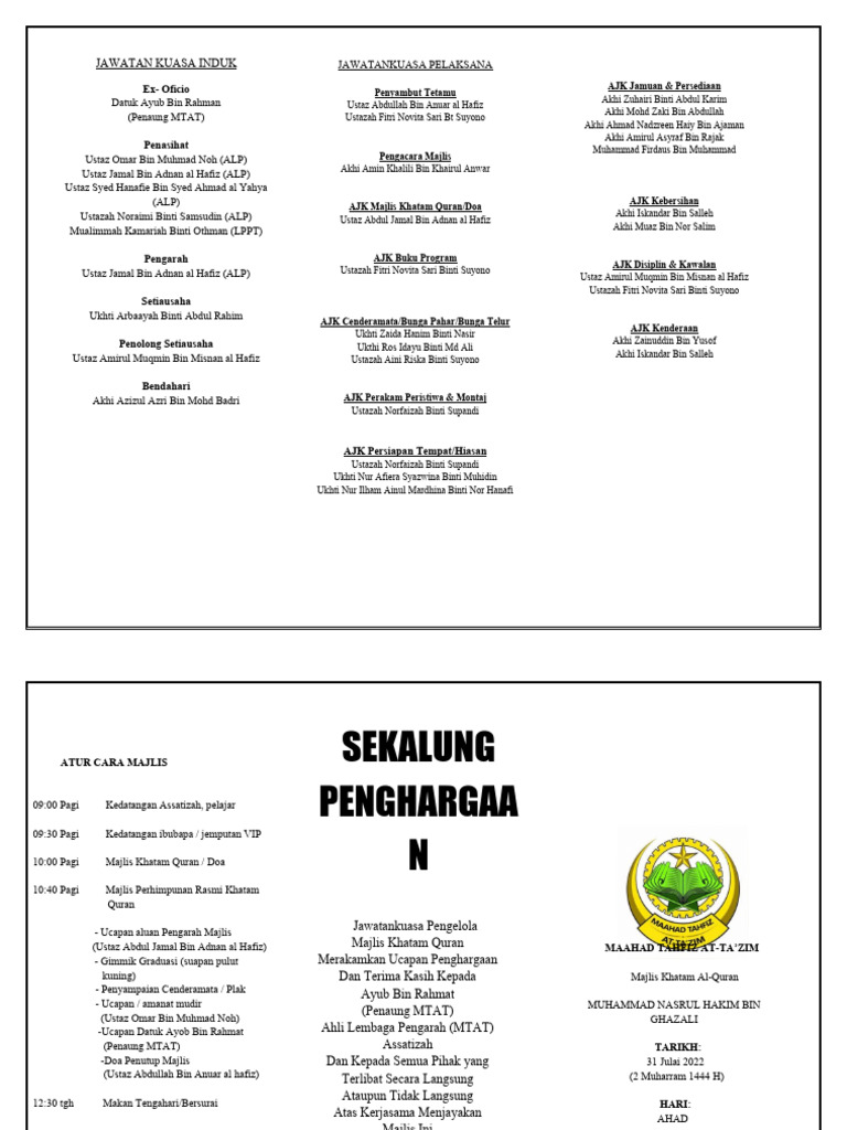 Buku Program Terbaru Mtat | PDF