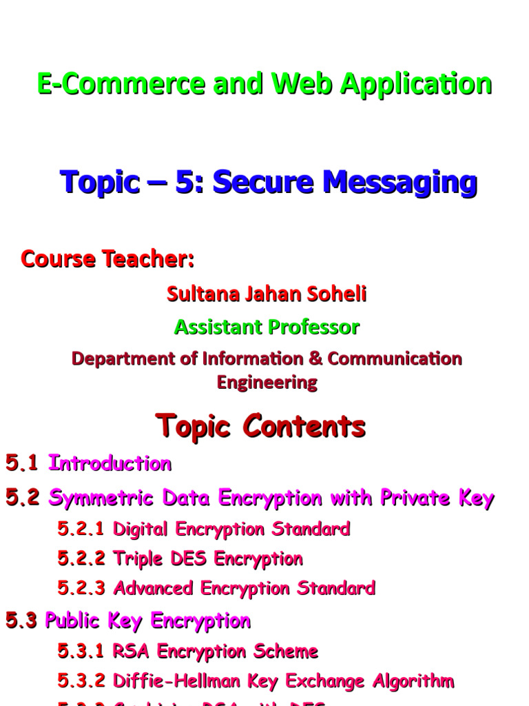 Chapter 5 (Secure Messaging) | PDF | Cryptography | Public Key Cryptography