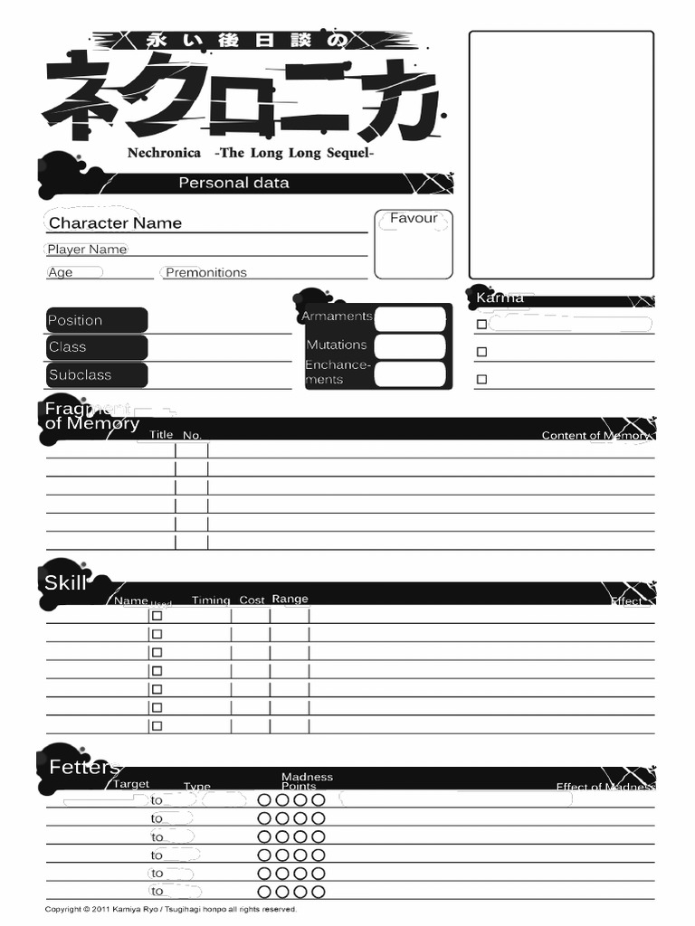Character Sheet | PDF