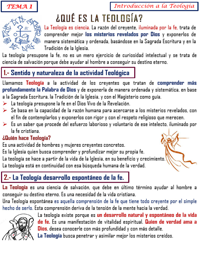 INTR A LA TEOL TEMA 1 QUE ES LA TEOLOGIA para Entregar | PDF | Teología ...