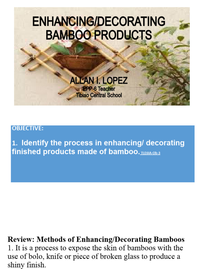 Cot - PPT - Epp 6 by Teacher Lorilie A. Aquit | PDF | Adhesive | Varnish