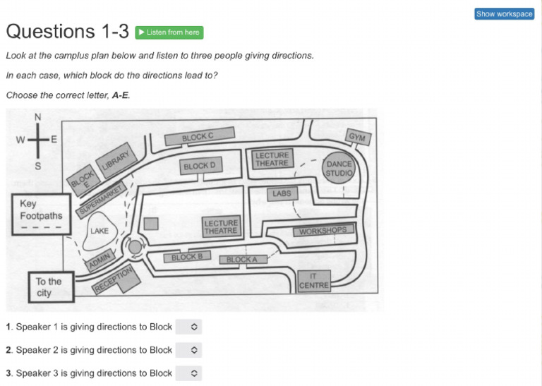 Directions On A Map - IELTS Listening Practice Test | PDF