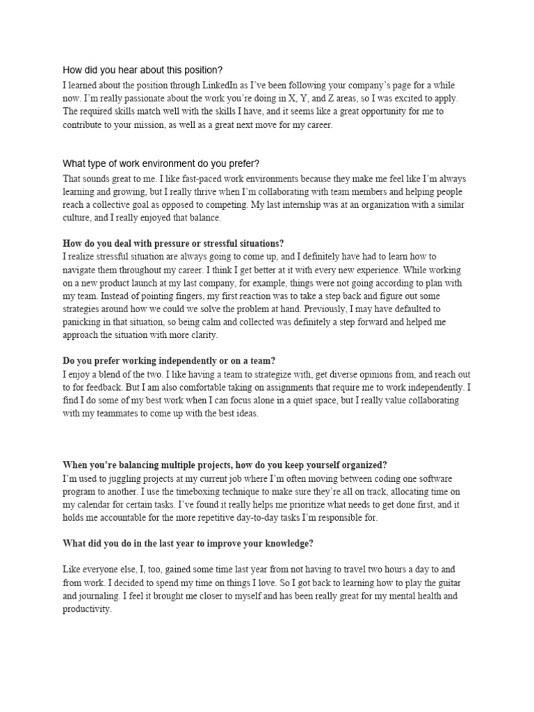 Interview Questions | Download Free PDF | Cognition | Learning